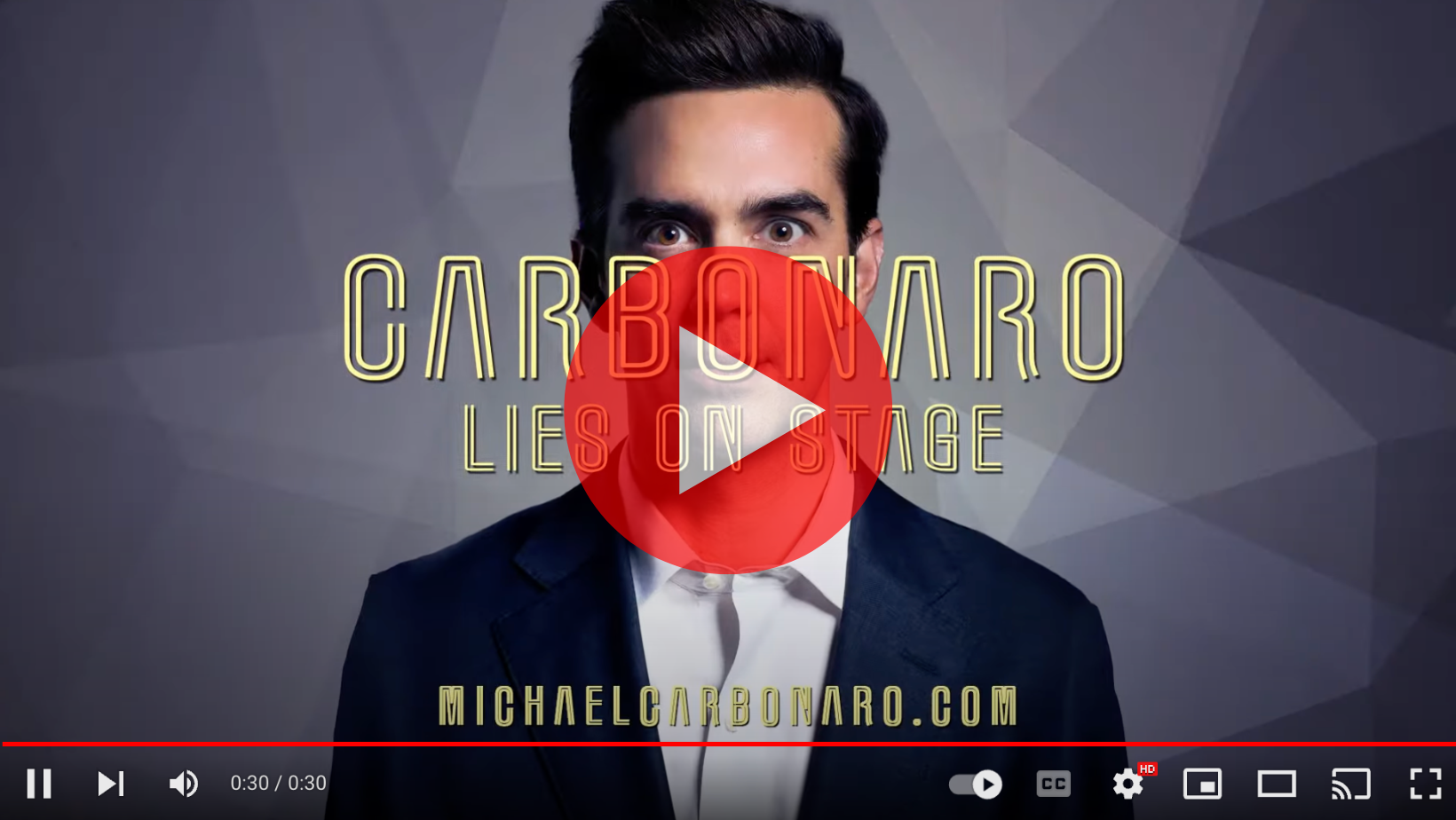 CARBONARO: LIES ON STAGE | Great Lakes Center for the Arts